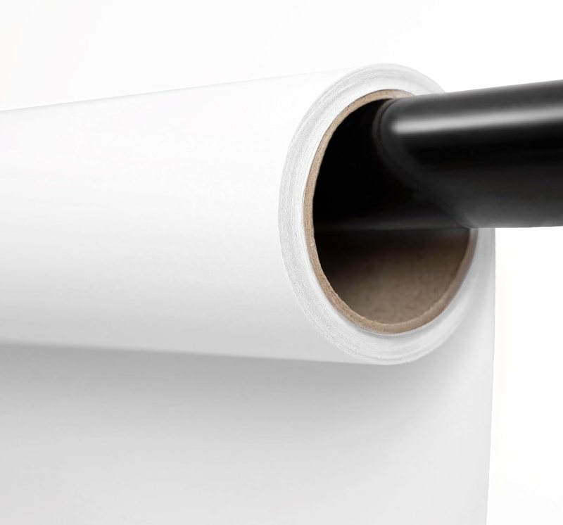 Fondo de papel sin costuras para fotografía blanco ártico (106.8 x 32.8 ...